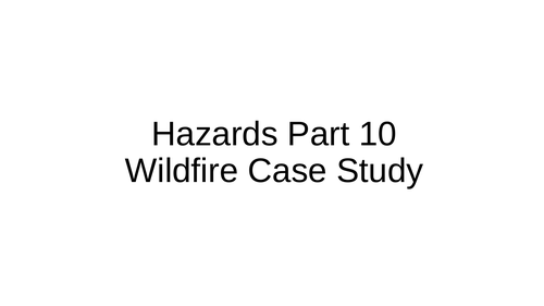 NEW A-Level Geography: Hazards | Teaching Resources