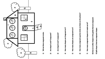 Congruent House Worksheet | Teaching Resources