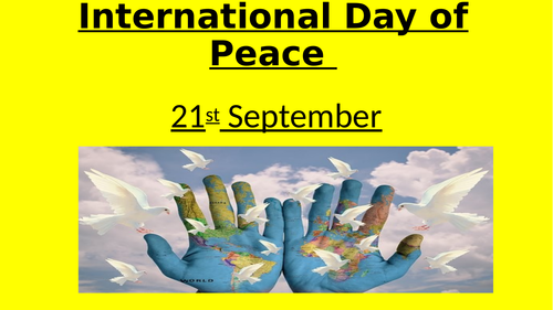 Assembly - International Day of Peace | Teaching Resources