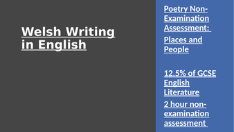 WJEC GCSE ENGLISH LIT NEA: 'IN CARDIGAN MARKET' AND 'A PEASANT ...