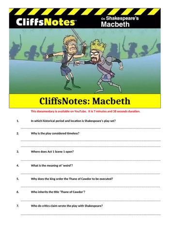 Macbeth The Graphic Novel | Teaching Resources
