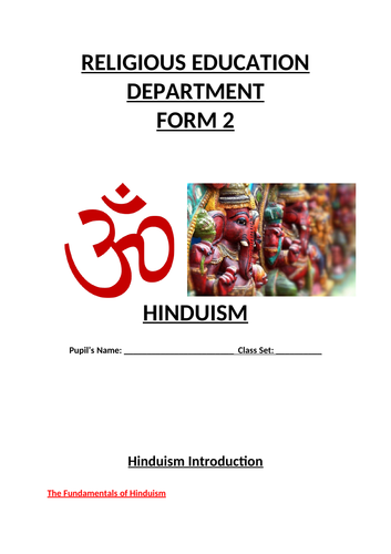 KS3 Hinduism Unit of Work | Teaching Resources