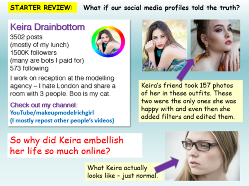 Social Media + Self-Esteem PSHE | Teaching Resources