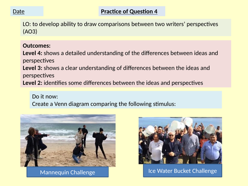 AQA English Language Paper 2 Section A Scheme of Work with Spoken ...