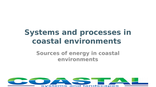 Sources of energy in coastal environment | Teaching Resources