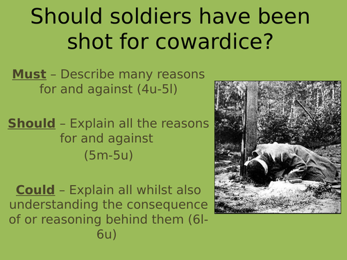 Should first world war soldiers be shot for Cowardice? Harry Farr ...