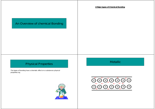 Overview of Chemical Bonding GCSE Powerpointwith Scaffolded Handout ...