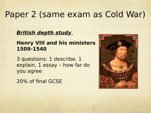 Henry VIII key individuals lesson (Edexcel Paper 2 introduction ...