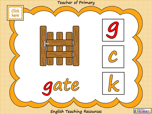 Beginning Sounds - g, o, c, k | Teaching Resources