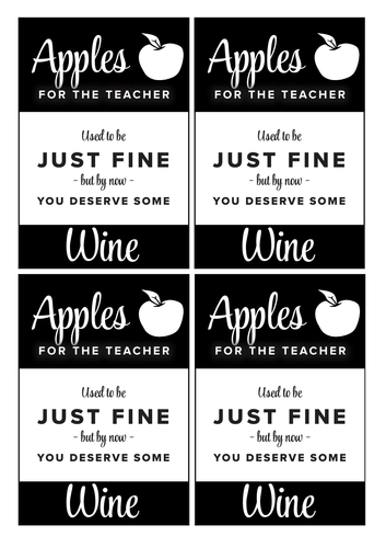 Teacher Appreciation - A6 Labels | Teaching Resources