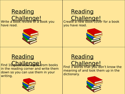 Reading Challenge Cards | Teaching Resources