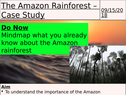 The Amazon Rainforest - Case Study - AQA A Level Geography | Teaching ...