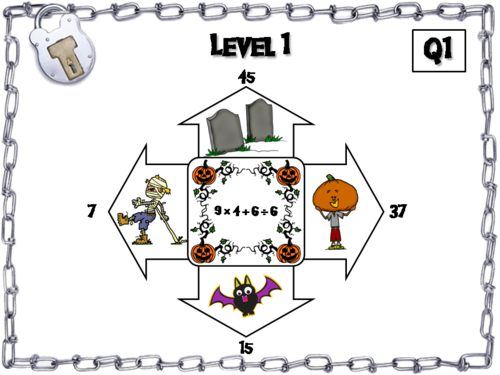 Halloween Escape Room Math: Order of Operations Game (4th 5th 6th 7th ...