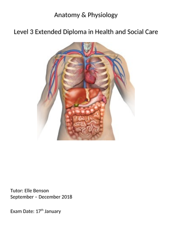 Health and social care. Level 3 Anatomy and physiology unit 3 booklet ...