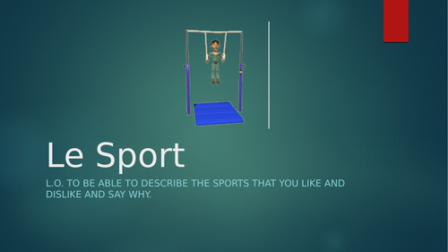 French sports and leisure presentation | Teaching Resources