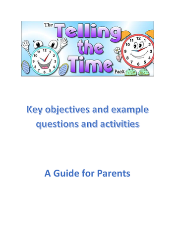 Parents guide to telling the time | Teaching Resources