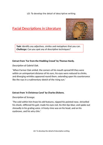 Writing to describe physical appearance | Teaching Resources