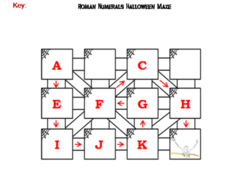 Halloween Math Maze: Roman Numerals Activity | Teaching Resources