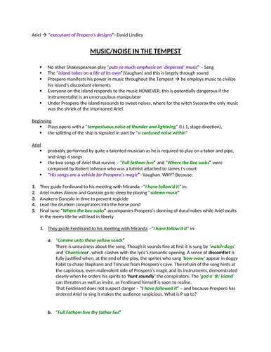 The Tempest: music and masque | Teaching Resources
