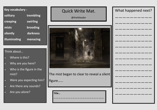 Quick Write Mats | Teaching Resources