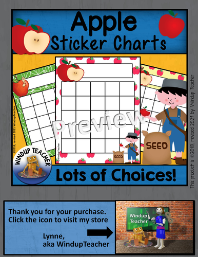 Apple Incentive Reward Sticker Charts | Teaching Resources