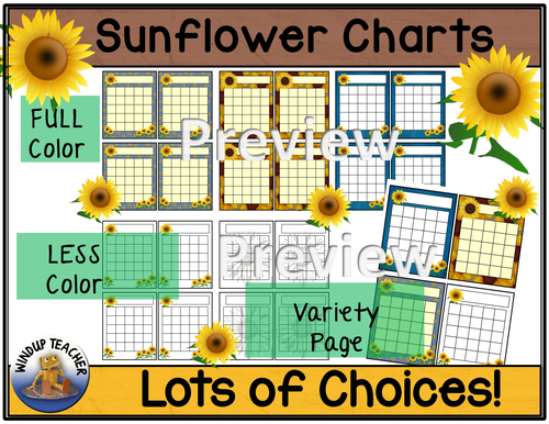 Sunflower Sticker Charts | Teaching Resources