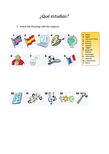 Spanish Viva 1- Module 3 Mi insti LA worksheets | Teaching Resources