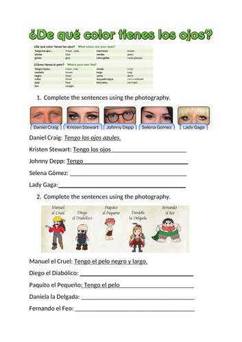 Spanish Viva 1- Module 4 Mi familia y amigos LA worksheets | Teaching ...