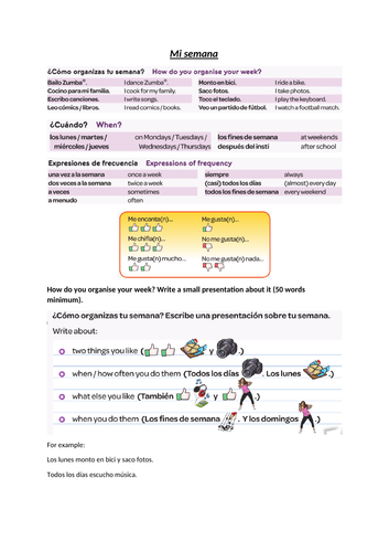 Spanish Viva 3 (Green/Verde)- 13 LA worksheets for SEN students ...