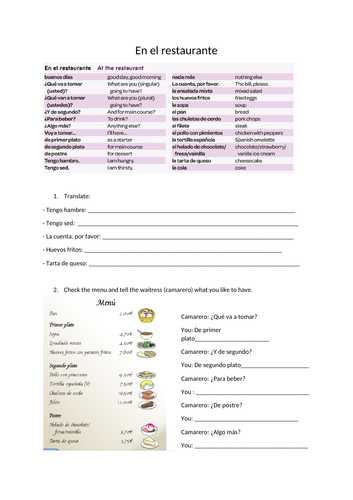 Spanish Viva 3 (Green/Verde)- 13 LA worksheets for SEN students ...
