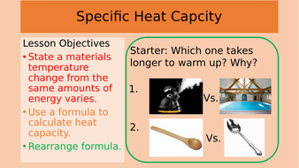 Specific Heat Capacity | Teaching Resources