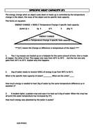 Specific Heat Capacity | Teaching Resources