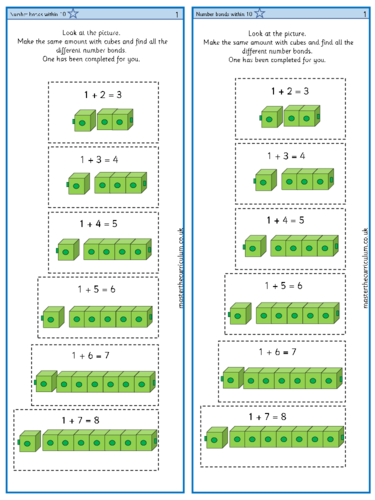 Year 1- Differentiated Addition & Subtraction Sheets- Autumn - Week 1 ...