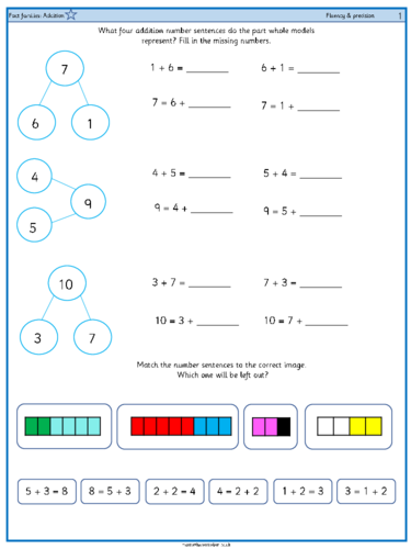 Year 1- Differentiated Addition & Subtraction Sheets- Autumn - Week 1 ...