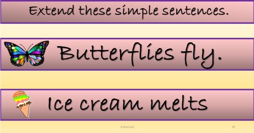 Writing /Extending Simple Sentences - Active Learning | Teaching Resources