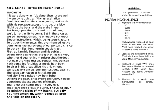 Macbeth 28 lesson SOW | Teaching Resources