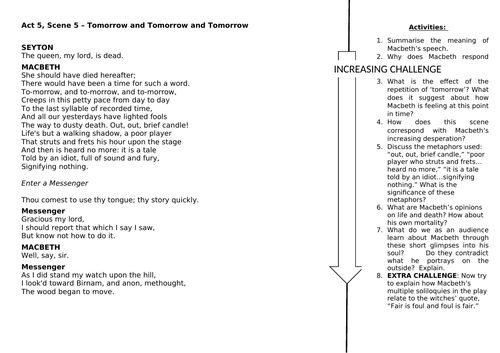 Macbeth 28 lesson SOW | Teaching Resources