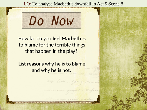 Macbeth 28 lesson SOW | Teaching Resources