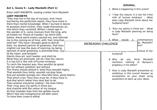 Macbeth 28 lesson SOW | Teaching Resources