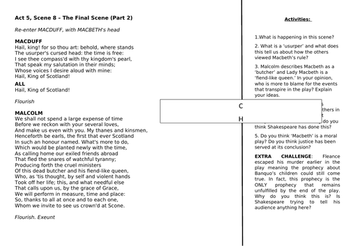 Macbeth 28 lesson SOW | Teaching Resources