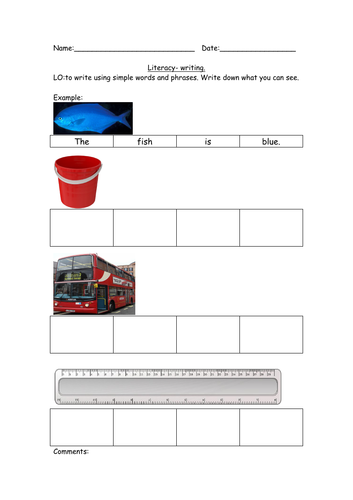 Writing words, phrases and sentences. Primary, SEN, Early Years and ...