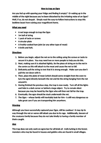 Year 6 expected standard models of writing | Teaching Resources