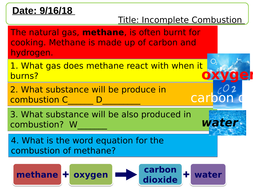 Incomplete Combustion lesson. | Teaching Resources