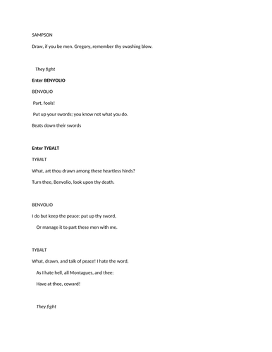 Shakespearean Context Impact on Acting | Teaching Resources
