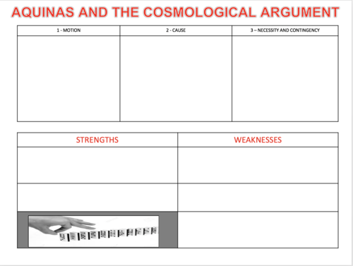 Aquinas Cosmological Argument Strengths Weakness and Essay Structure ...