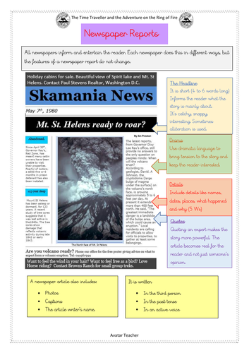 Newspaper report writing: making it real | Teaching Resources