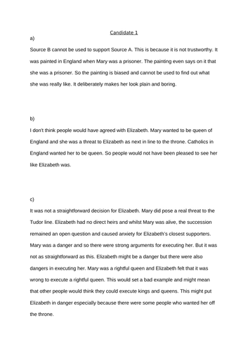 GCSE Elizabethan History Question Analysis lesson MQS | Teaching Resources