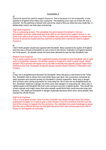 GCSE Elizabethan History Question Analysis lesson MQS | Teaching Resources