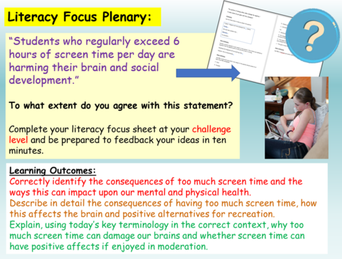 Online Safety - Screen Time | Teaching Resources