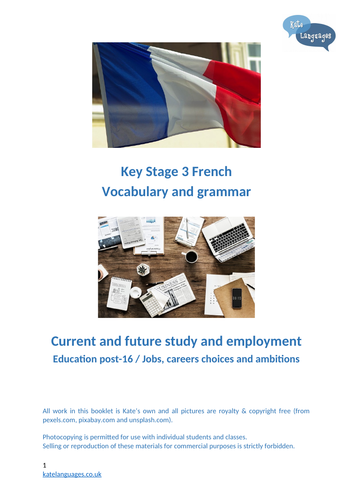 French Key Stage 3 - All Workbooks and Vocab/Grammar Booklets ...